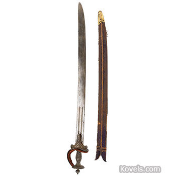 Swords, Presentation, Indian, Hilt, Tulwar, Curved Blade, 2 Fullers Per ...