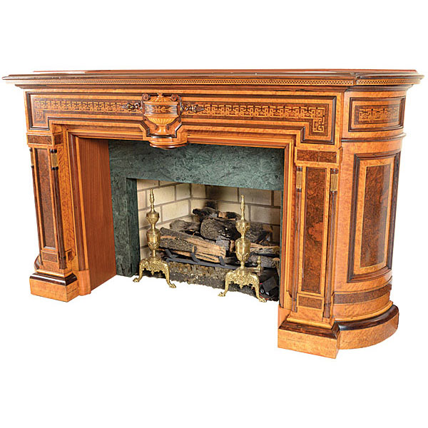 Architectural, Mantel, Fireplace, Herter Brothers, Bird’s-eye Maple ...
